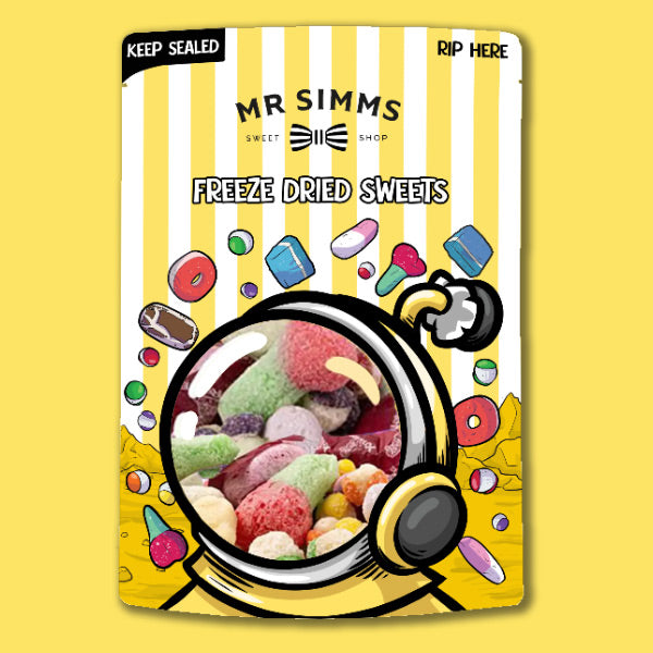Mr Simms Freeze Dried Mega Sour Mixed Bag 90g | Mr Simms Sweet Shop