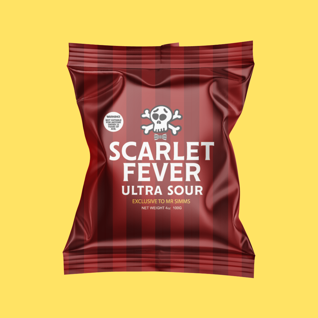 Scarlet Fever Ultra Sour 100g | Mr Simms Sweet Shop