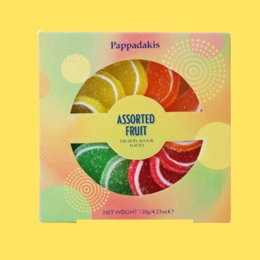 Pappadakis Assorted Fruit Slices 120g | Mr Simms Sweet Shop