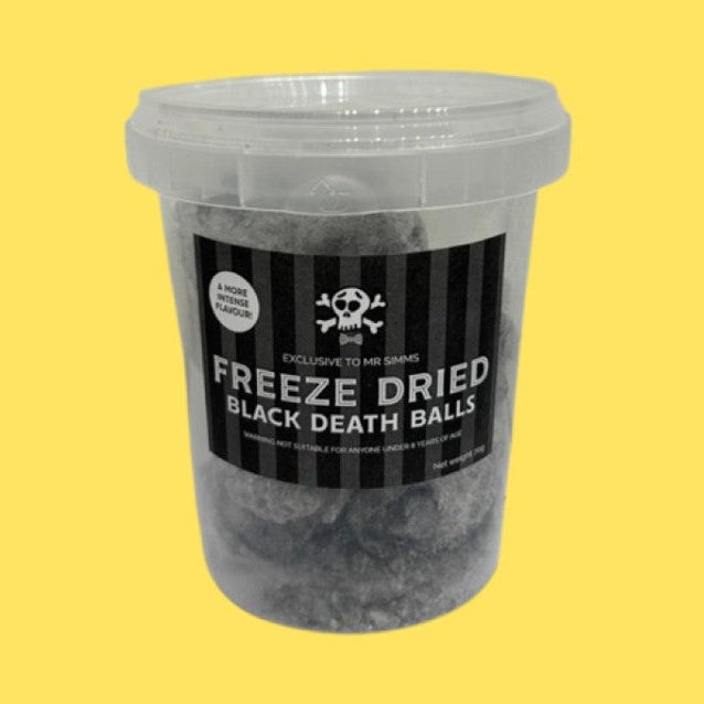 Mr Simms Freeze Dried Black Death Ball EXCLUSIVE 50g | Mr Simms Sweet Shop