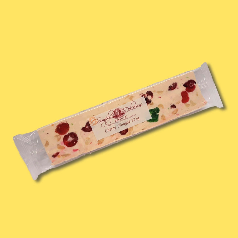 Cherry Nougat Bar 125g | Mr Simms Sweet Shop