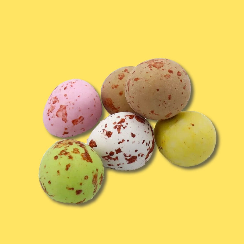 speckled mini eggs